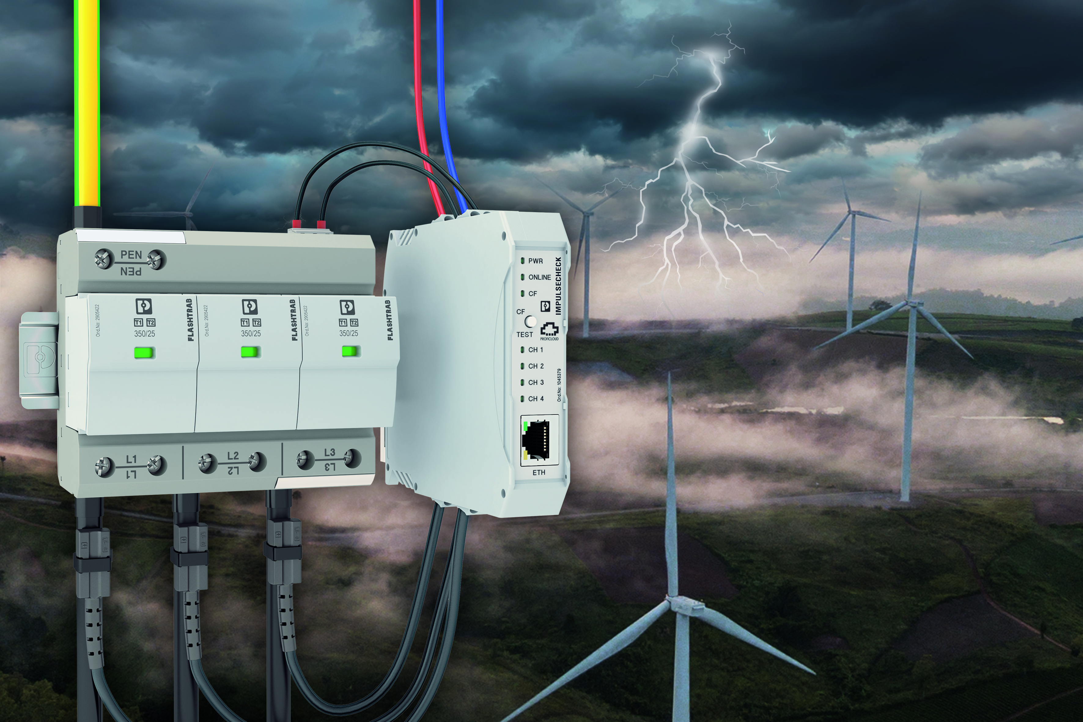 Monitoraggio continuo contro le sovratensioni dei generatori eolici